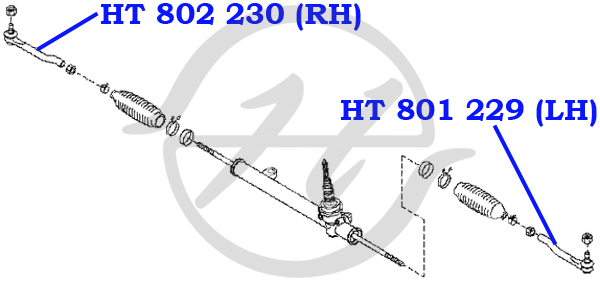 Hanse HT801229 Наконечник рулевой левый