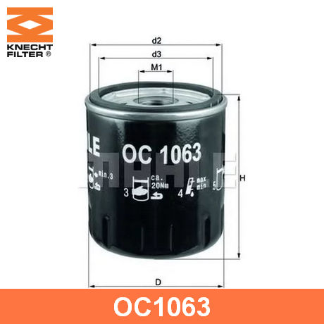 OC1063 Mahle / Knecht от 544 руб. в Москве