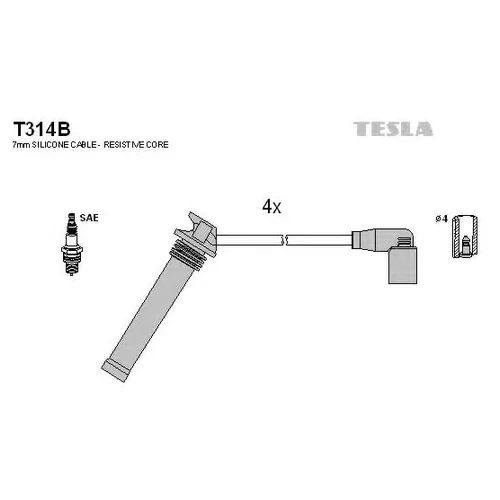 T314B Tesla Electrics Провода высокого напряж. к-кт от производителя по ...