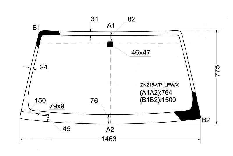 56101-0K060 Toyota Стекло лобовое (ветровое) от производителя по спец ...