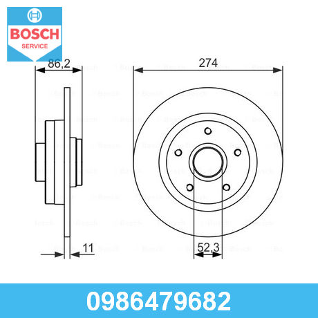 0986479682 BOSCH от 4320 руб. для Renault Scenic III 2009-2015 в Москве