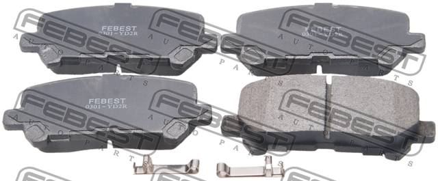 0301-YD2R FEBEST Колодки тормозные задние дисковые к-кт от ...