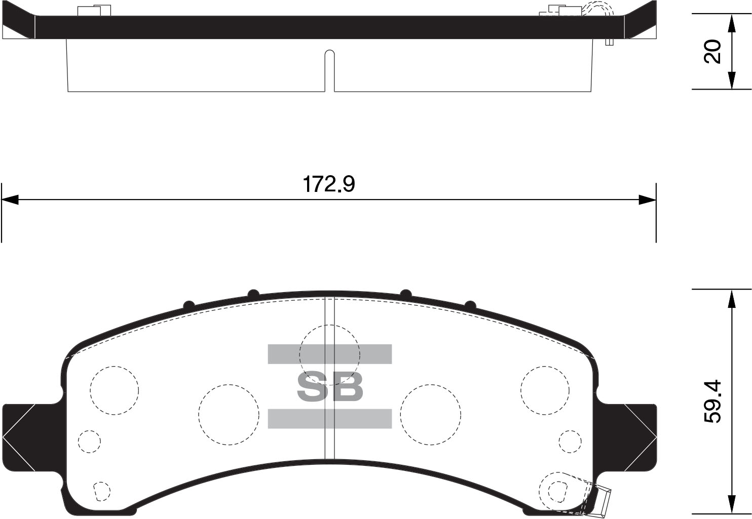 SP1558 Sangsin Колодки тормозные задние дисковые к-кт от производителя ...