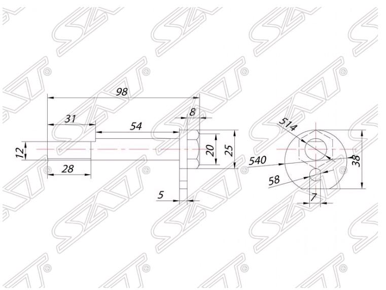 ST-48190-22040 SAT от 324 руб. для Lexus IS 200/300 1999-2005 в Москве