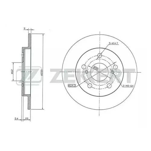 BS-5380 Zekkert Диск тормозной задний от производителя по спец цене купить
