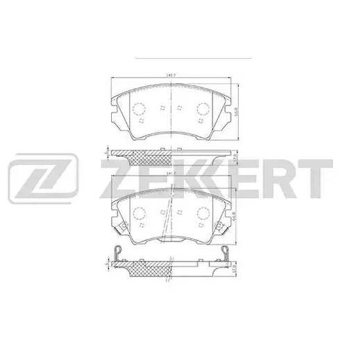 BS-1013 Zekkert Колодки тормозные передние к-кт от производителя по ...
