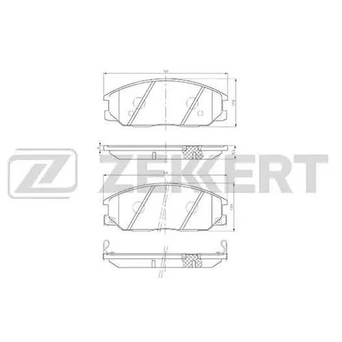 BS-1804 Zekkert Колодки тормозные передние к-кт от производителя по ...
