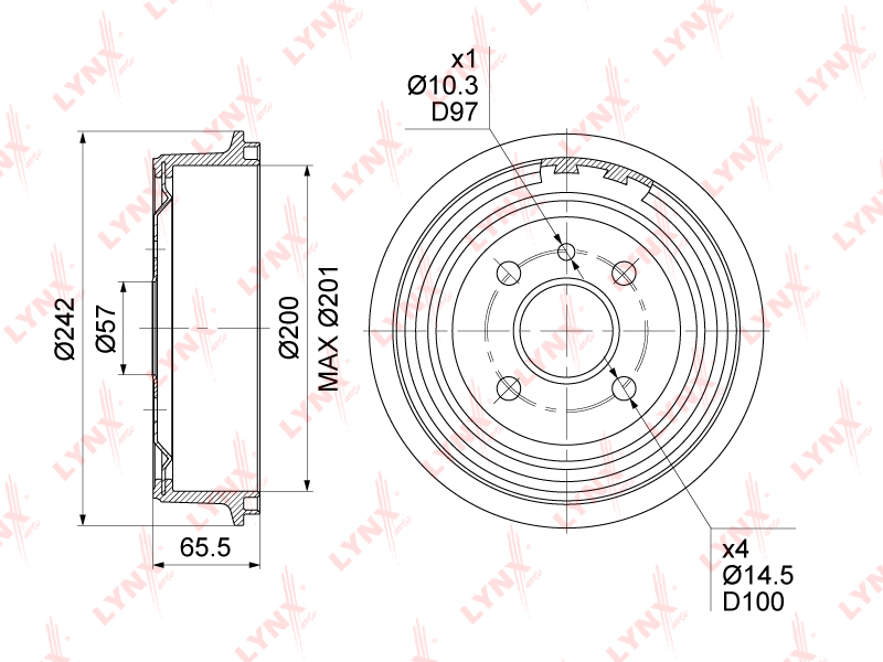 BM-1015 Lynx Барабан тормозной от производителя по спец цене купить