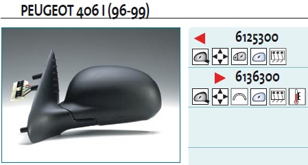 Alkar 6125300 Зеркало левое электрическое
