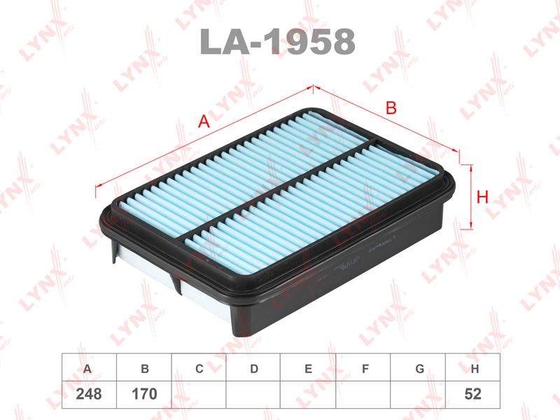 LA-1958 Lynx Фильтр воздушный от производителя по спец цене купить