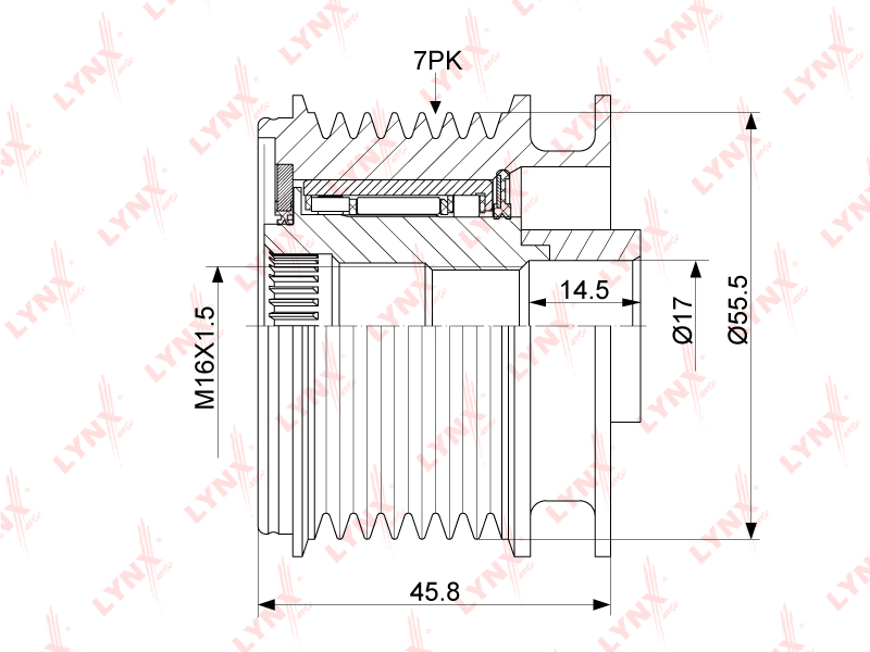 PA-1113 Lynx Шкив генератора от производителя по спец цене купить