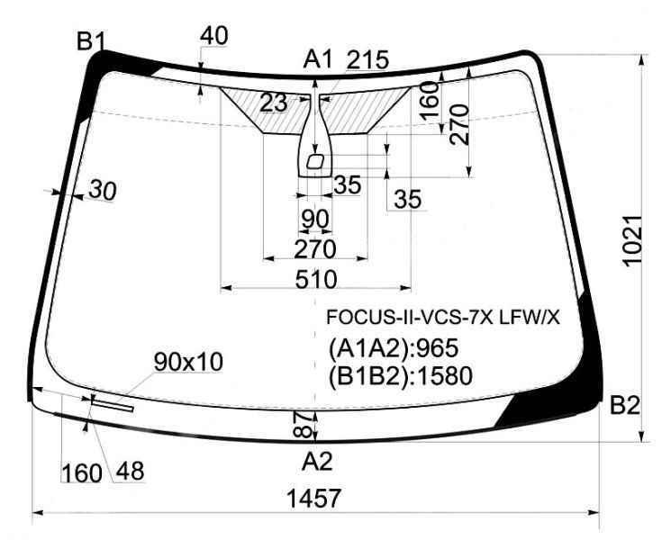 3566AGNPV KMK Glass Стекло лобовое (ветровое) от производителя по спец ...
