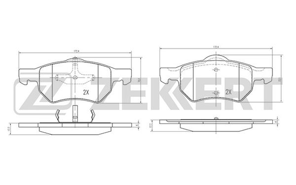 BRP1818-E BRP brake systems Колодки тормозные передние к-кт от ...