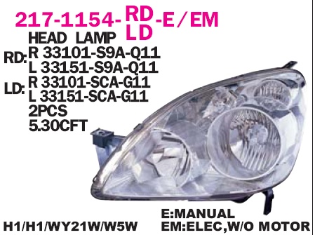 217-1154L-LD-EM Depo от 12800 руб. для Honda CR-V 2002-2006 в Москве