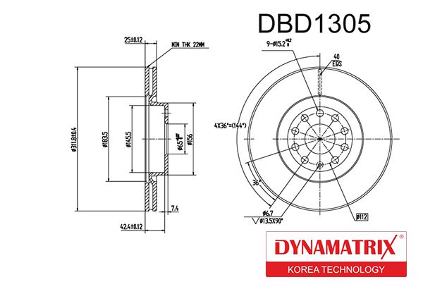 DBD1305 DYNAMAX-Korea от 2339 руб. в Москве