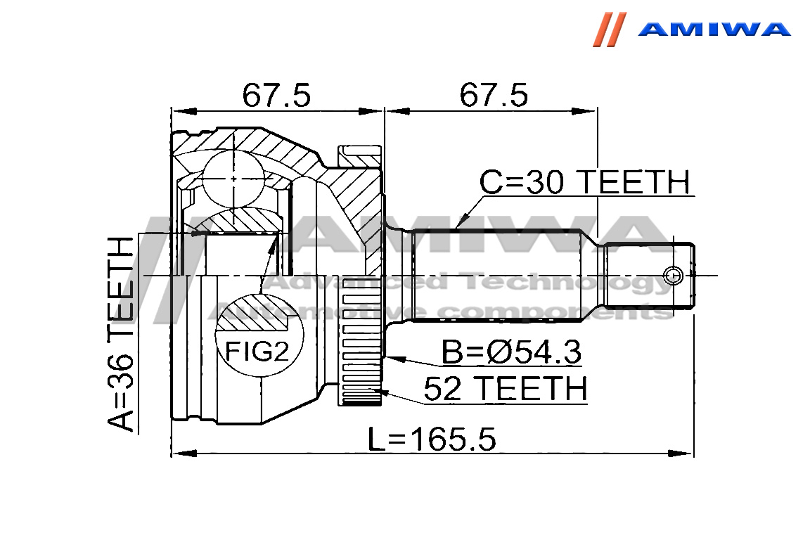24-21-1961 Amiwa от 4846 руб. для Hyundai Santa Fe (CM) 2006-2012 в Москве