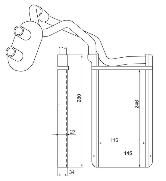 ST-MB93-395-0 SAT Радиатор отопителя от производителя по спец цене купить