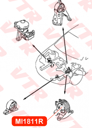 MR234838 Mitsubishi Опора КПП левая от производителя по спец цене купить