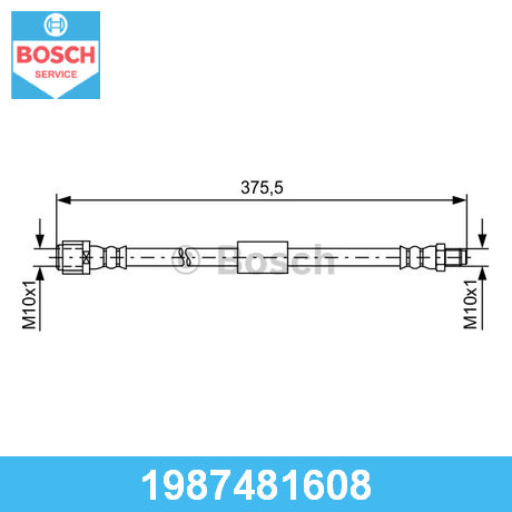 1987481608 BOSCH Шланг тормозной задний от производителя по спец цене ...