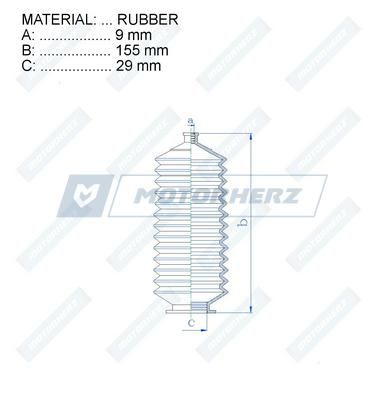 RDZ0003MG Motorherz Пыльник рулевой рейки от производителя по спец цене ...