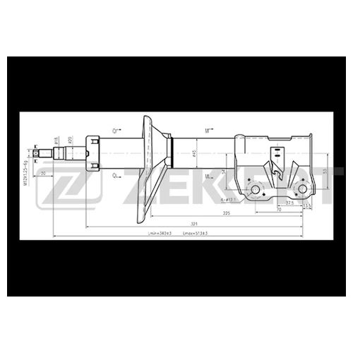 SG-4808 Zekkert Амортизатор передний левый от производителя по спец ...