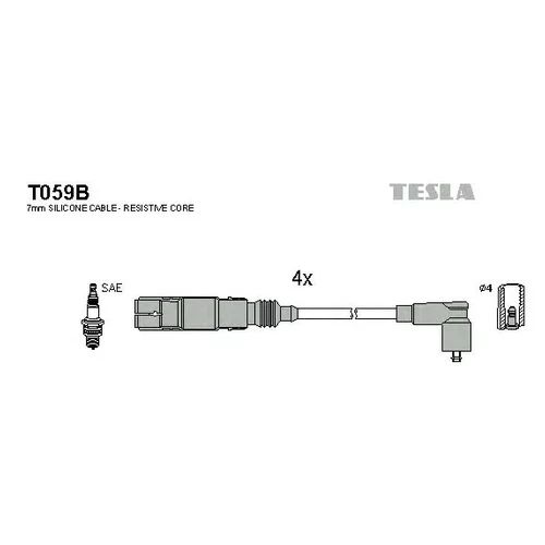 T059B Tesla Electrics Провода высокого напряж. к-кт от производителя по ...