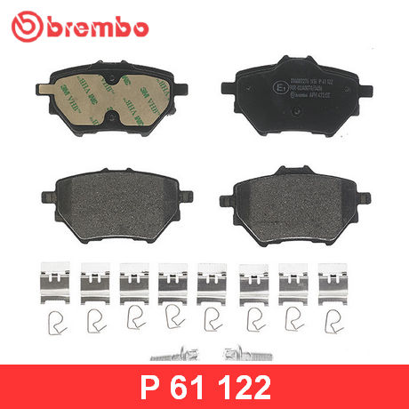 P61122 Brembo Колодки тормозные задние дисковые к-кт от производителя ...