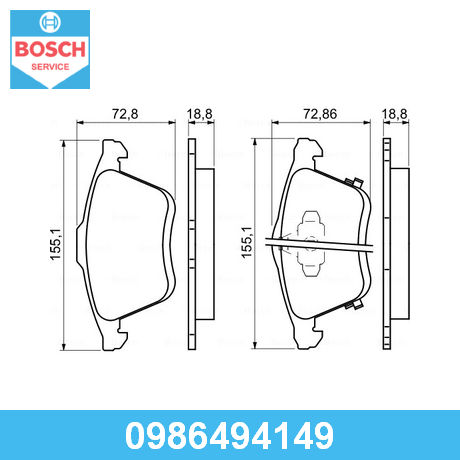 0986494149 BOSCH от 5927 руб. для Mazda Mazda 6 (GG) 2002-2007 в Москве