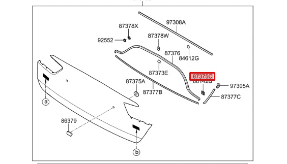 87382-D4000 Hyundai-Kia Фиксатор от производителя по спец цене купить