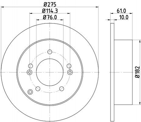 ND6092K Nisshinbo Диск тормозной задний от производителя по спец цене ...