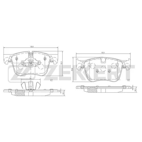 1623162380 Citroen-Peugeot Колодки тормозные передние к-кт от ...
