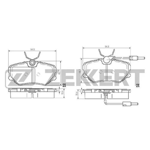 BRP0564-E BRP brake systems Колодки тормозные передние к-кт от ...