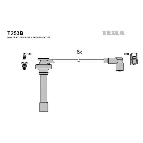 T253B Tesla Electrics Провода высокого напряж. к-кт от производителя по ...