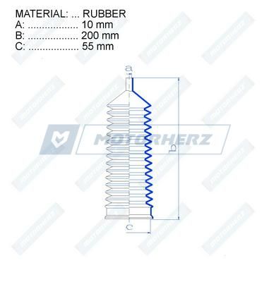 RDZ0306MG Motorherz Пыльник рулевой рейки от производителя по спец цене ...