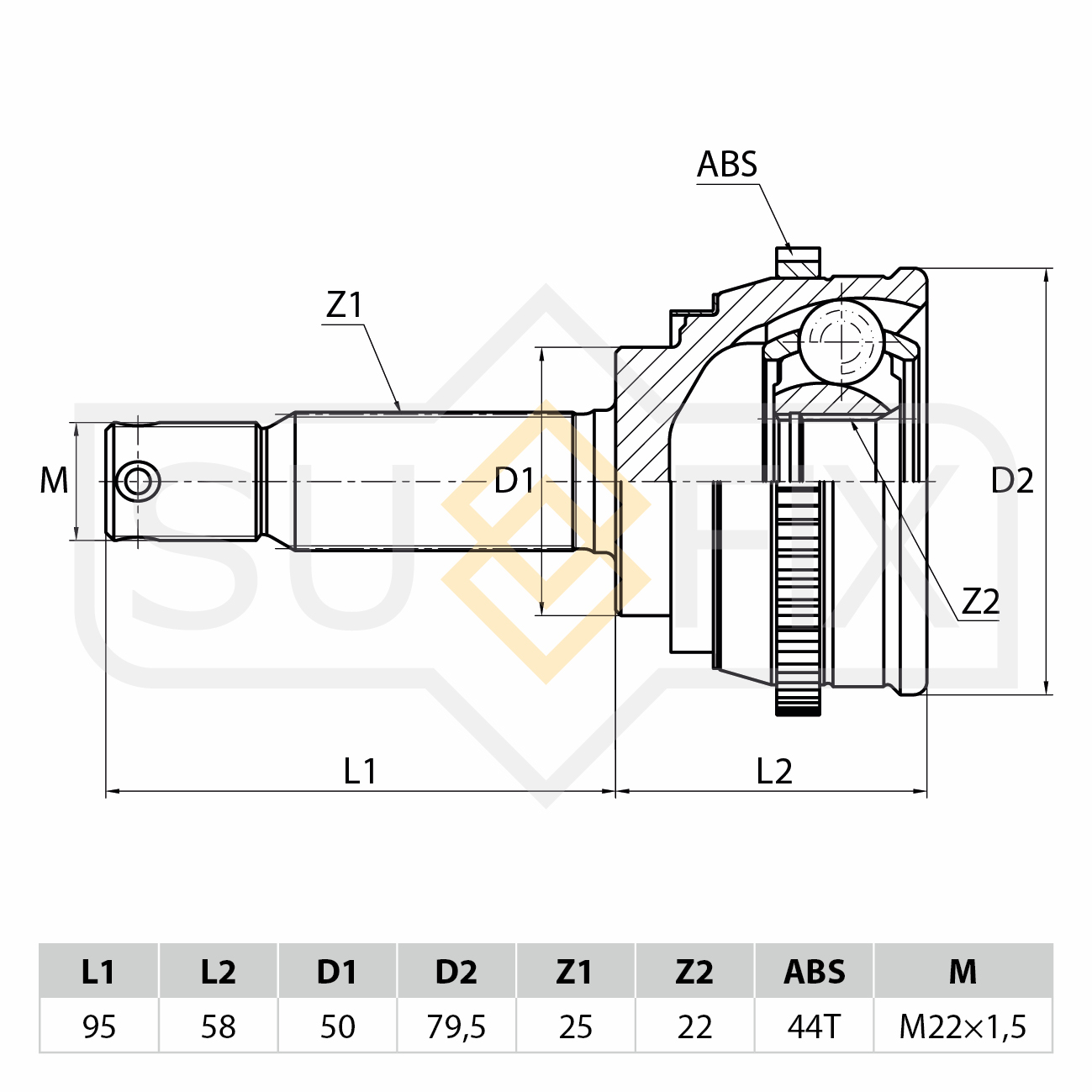 ST-1029 Sufix от 1851 руб. для Hyundai Accent II (+TAGAZ) 2000-2012 в Москве
