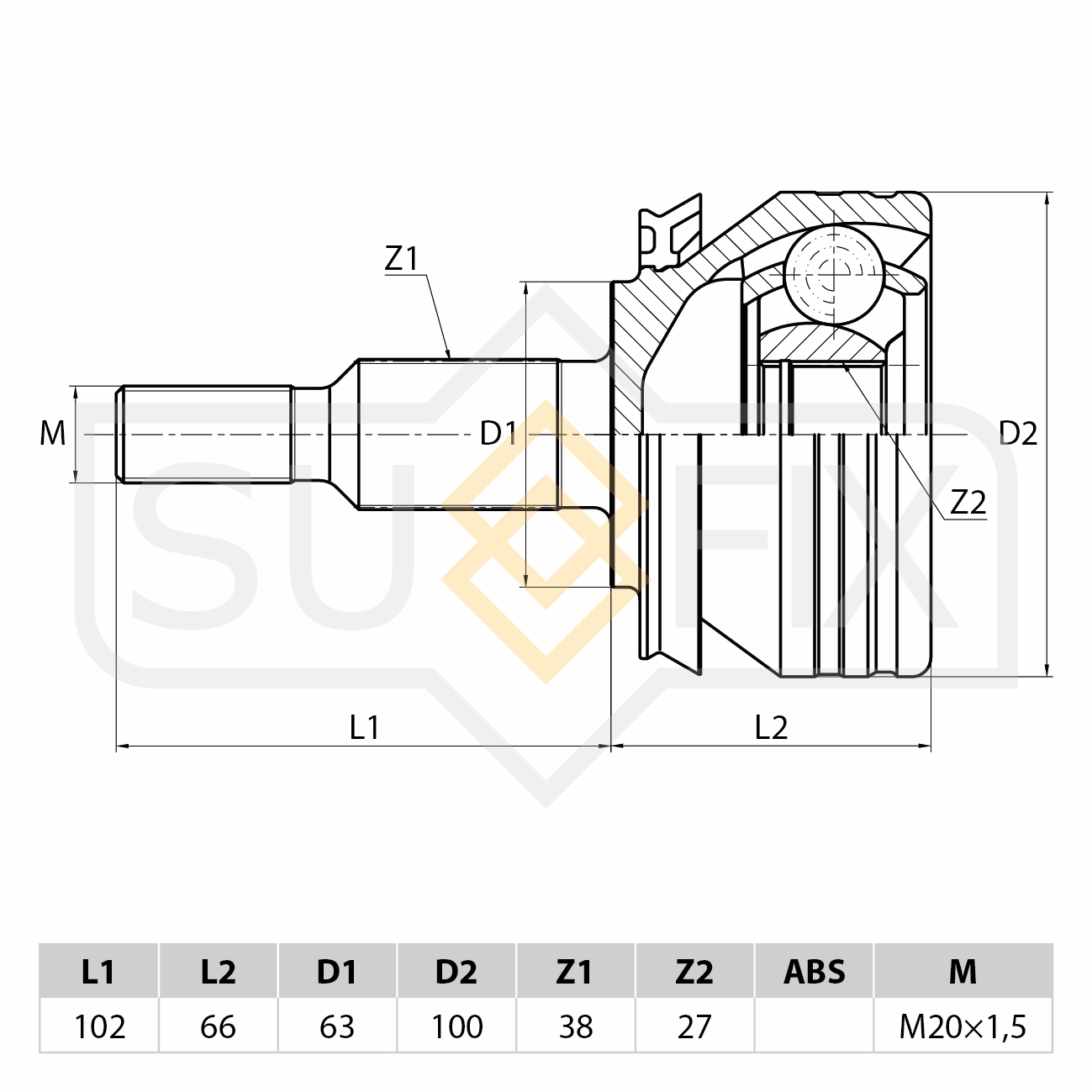 ST-1116 Sufix от 2626 руб. для VW Transporter T5 2003-2015 в Москве