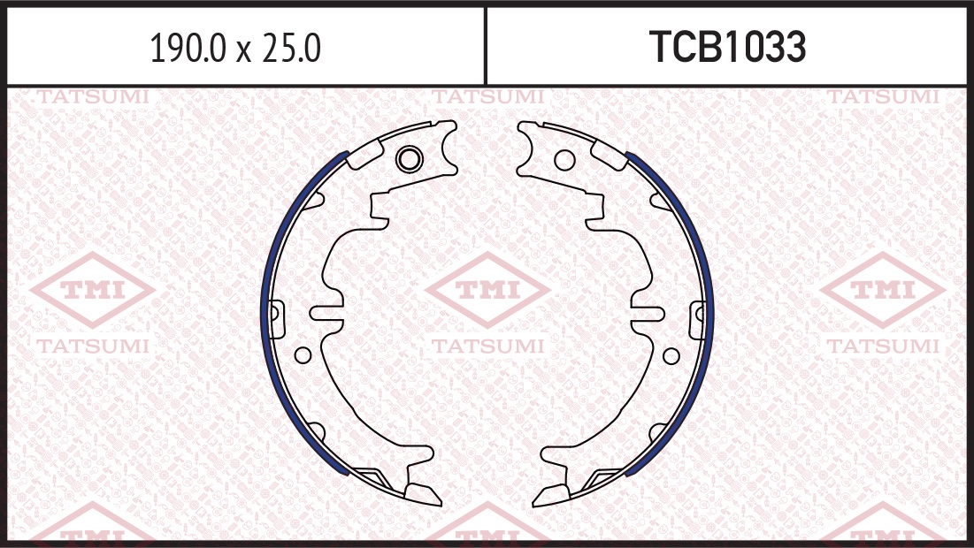 TCB1033 Tatsumi Колодки ручного тормоза к-кт от производителя по спец ...