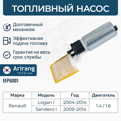 EFP6001 Arirang от 1994 руб. для Renault Logan 2005-2014 в Москве