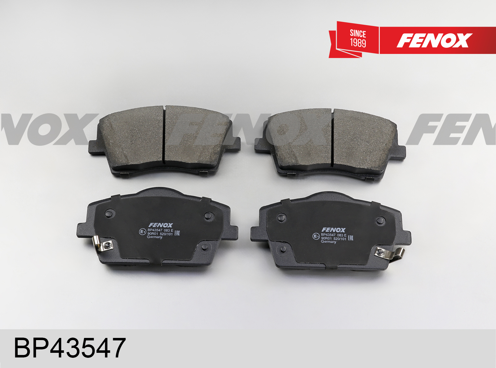 BP43547 FENOX Колодки тормозные передние к-кт от производителя по спец ...