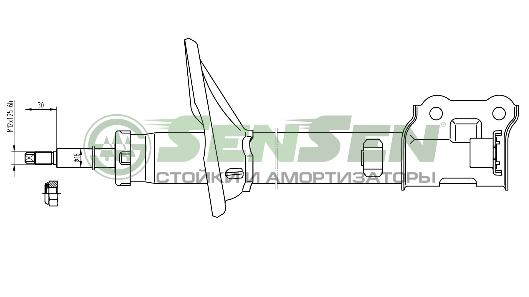 55351-22651 Hyundai-Kia Амортизатор задний левый от производителя по ...