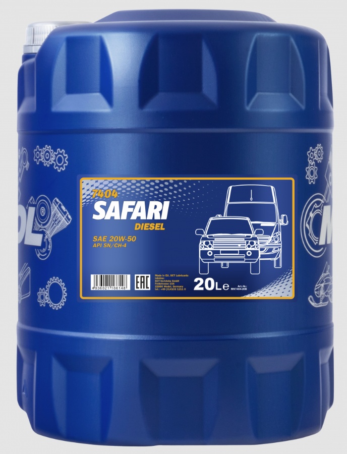 Масло MANNOL SAFARI 20W50 20Л купить в ЕвроАвто
