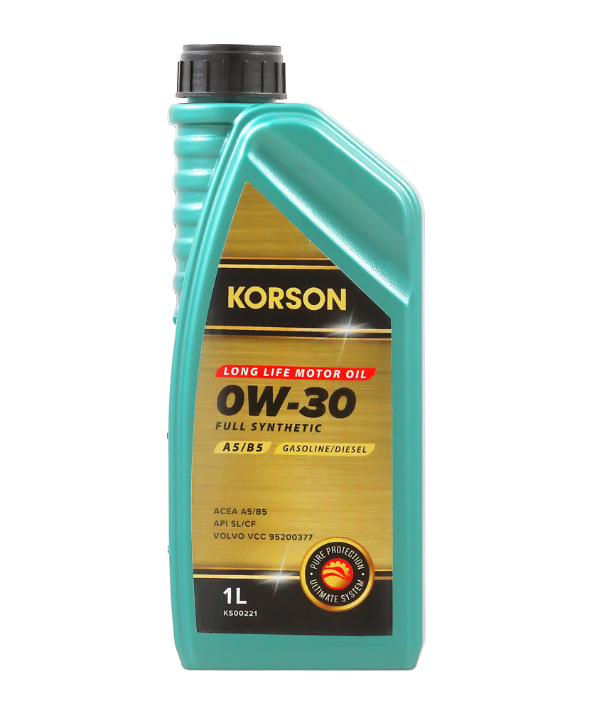 Масло KORSON FULL SYNTHETIC A5/B5 0W30 1Л купить в ЕвроАвто