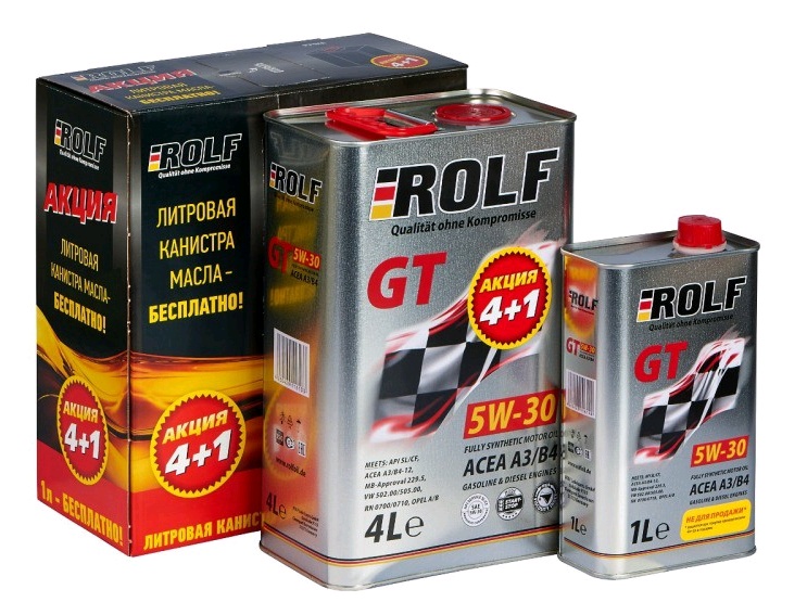 Масло ROLF GT 5W30 4Л+1Л АКЦИЯ купить в ЕвроАвто