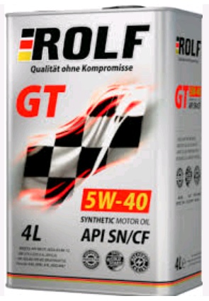 Масло ROLF GT 5W40 4Л купить в ЕвроАвто