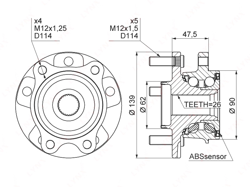 43550-02010 Toyota Ступица передняя от производителя по спец цене ...